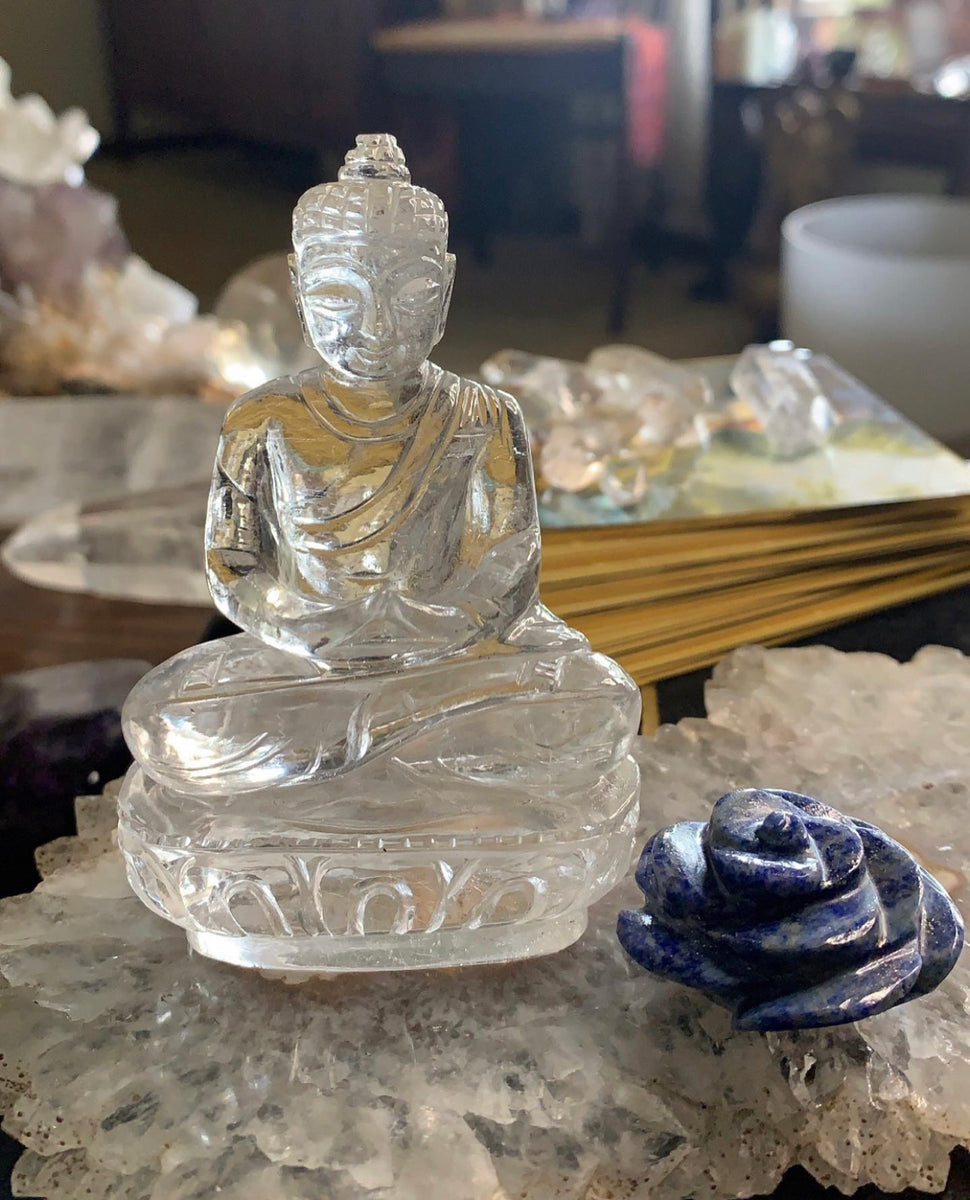 Himalayan Quartz Hand Carved Buddha – HL Wilde